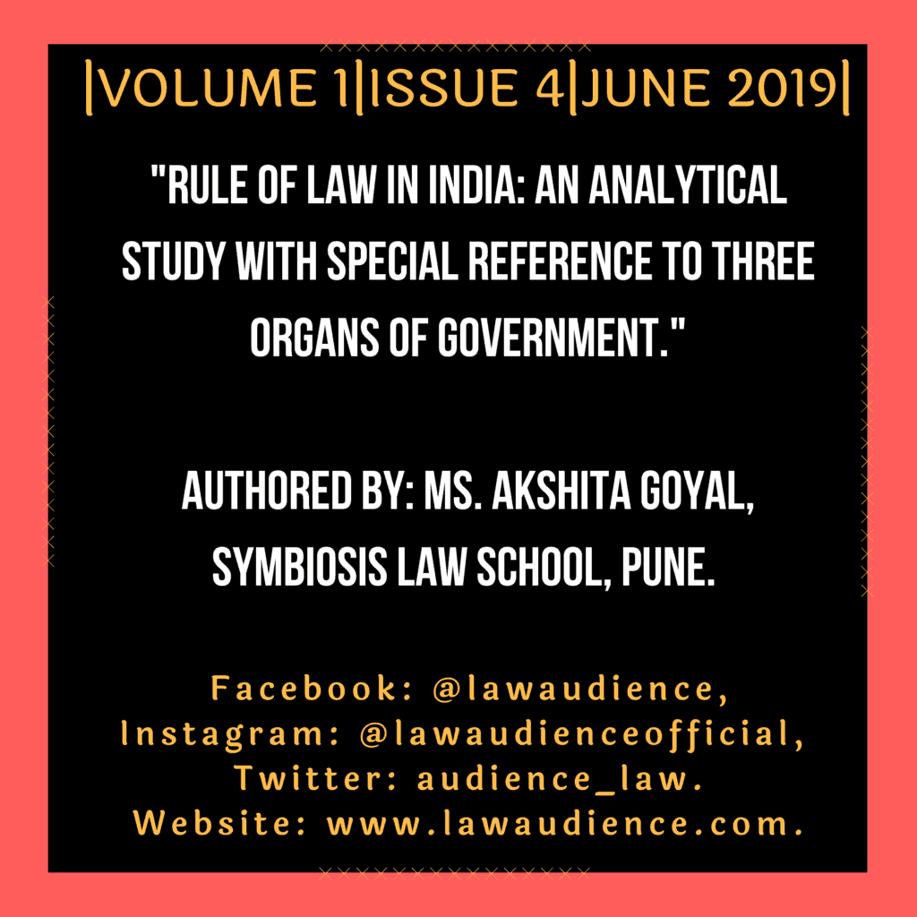 RULE OF LAW IN INDIA: AN ANALYTICAL STUDY WITH SPECIAL REFERENCE TO ...