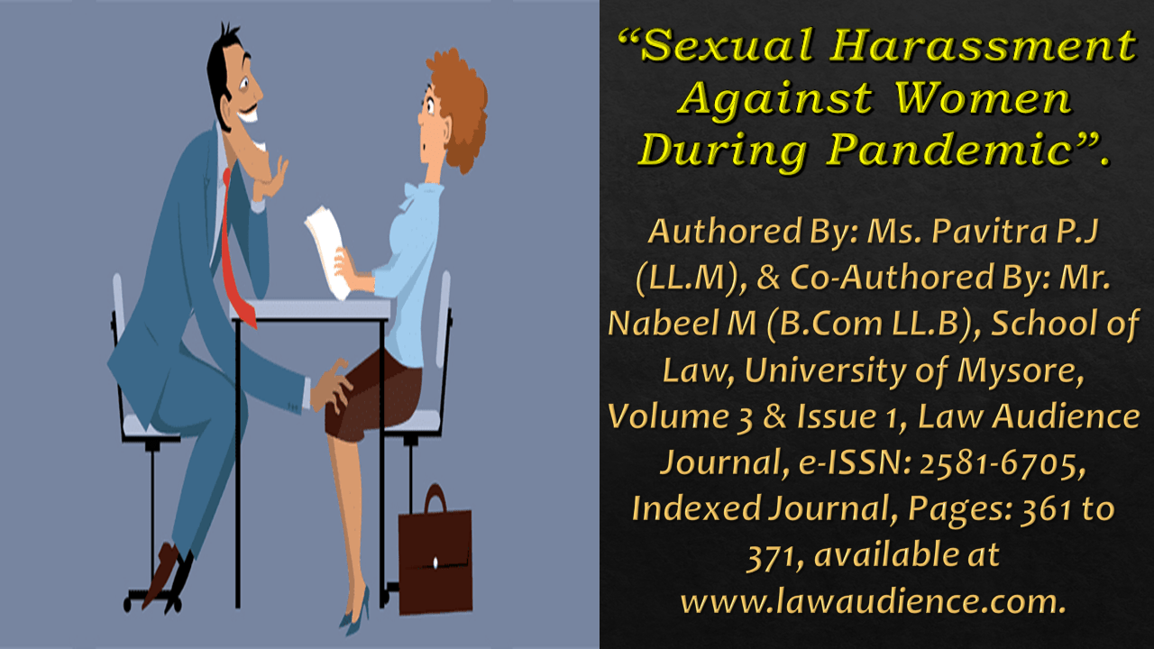 Sexual Harassment Against Women During Pandemic