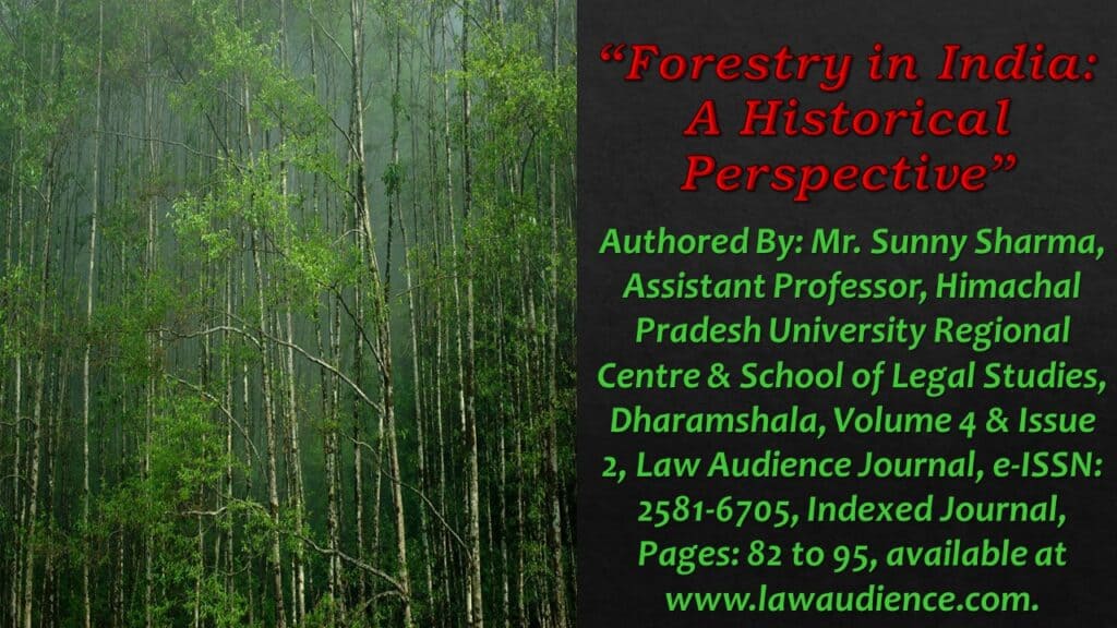 » Forestry in India: A Historical Perspective