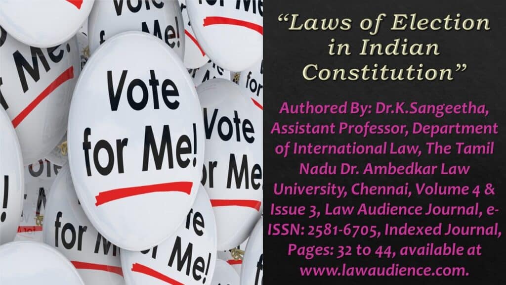 Laws of Election in Indian Constitution