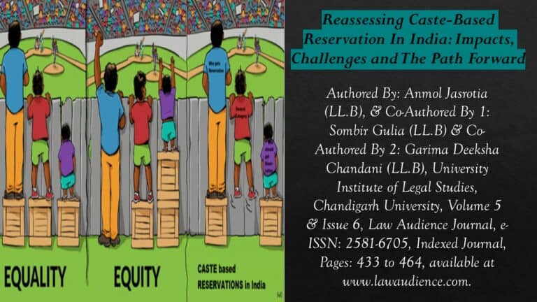 Reassessing Caste-Based Reservation In India: Impacts, Challenges and ...