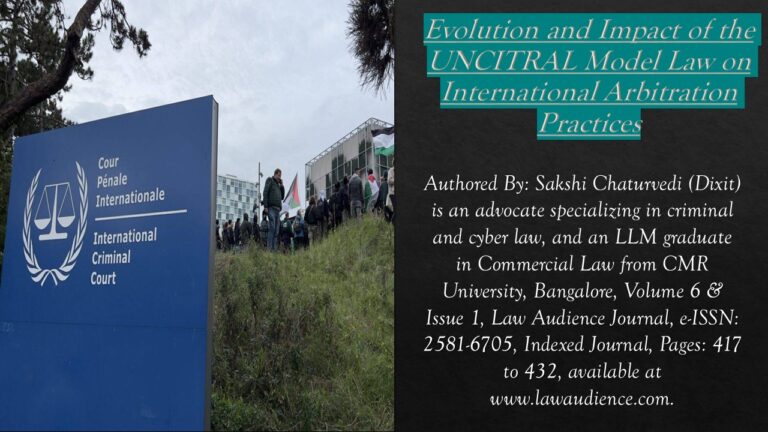 Evolution and Impact of the UNCITRAL Model Law on International ...